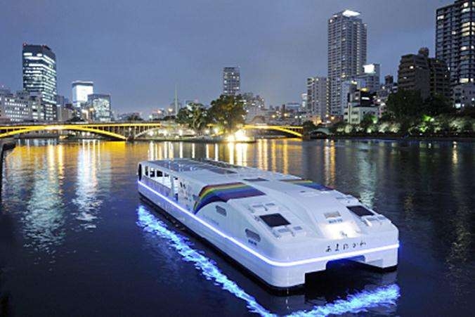 Electric propulsion ship “AMANOKAWA” constructed by TSUNEISHI ...